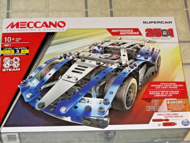 MECCANO ~ ENGINEERING & Robotics ~ Super Car ~ 18211 ~ Level 3 ~ Motorized NEW! $54.00 - PicClick CA