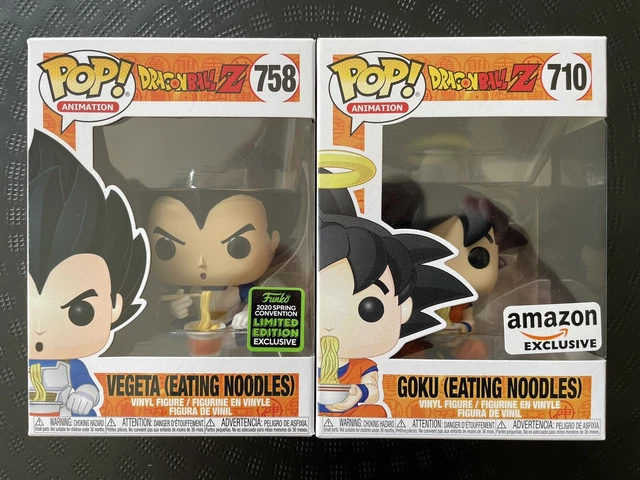 FUNKO POP ! Dragon Ball Z - Vegeta Eating Noodles #758 Goku Eating Noodles #710 EUR 180,00 ...