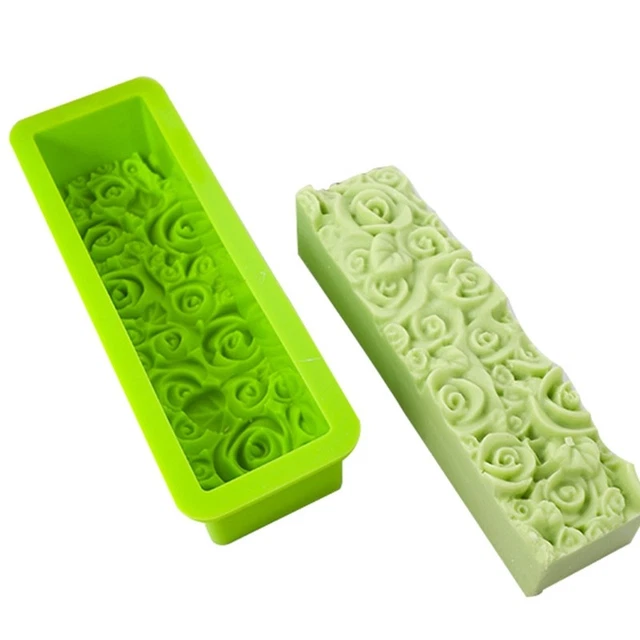 SOAP UV CRYSTAL Epoxy Mold Cuboid Rose Flower Shape Handmade Aroma Mold ...