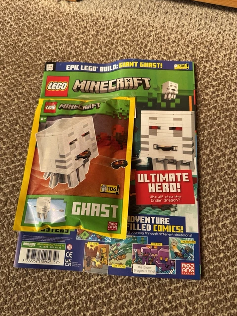 LEGO MINECRAFT MAGAZINE #32 2025 Ultimate Hero! + Giant ghast epic Lego ...