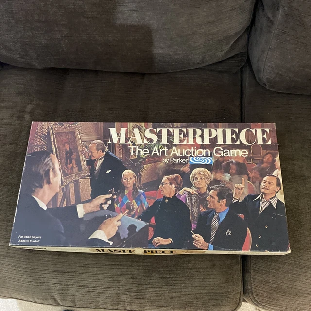PARKER MASTERPIECE Art Auction Board Game -Vintage 1970 Game, Super ...