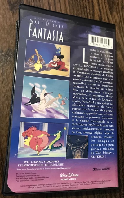 RARE WALT DISNEY le chef d'oeuvre fantasia vhs (in french) $108.88 ...