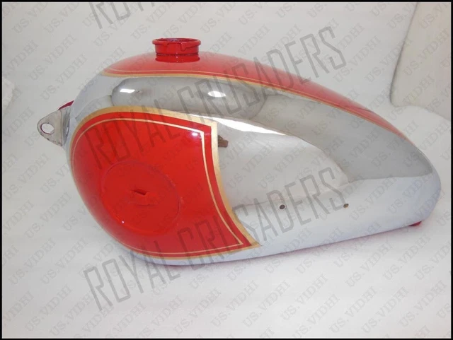 BSA B31 B33 Plunger Model Petrol Fuel Tank Red Paint Chrome Fit For £ ...
