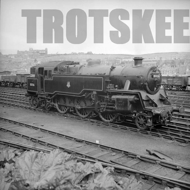 LARGER NEGATIVE BR British Railways Steam Loco 80116 Class BR4 Whitby ...