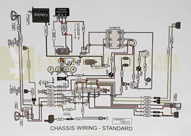 WILLYS MB FORD Gpw Jeep Push Pull Wiring Diagram & Rotary Switch ...
