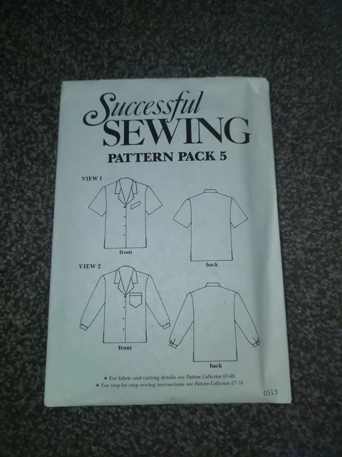 RETRO 1980'S SUCCESSFUL sewing pattern pack 5 - blouses, uncut, sizes 8 ...