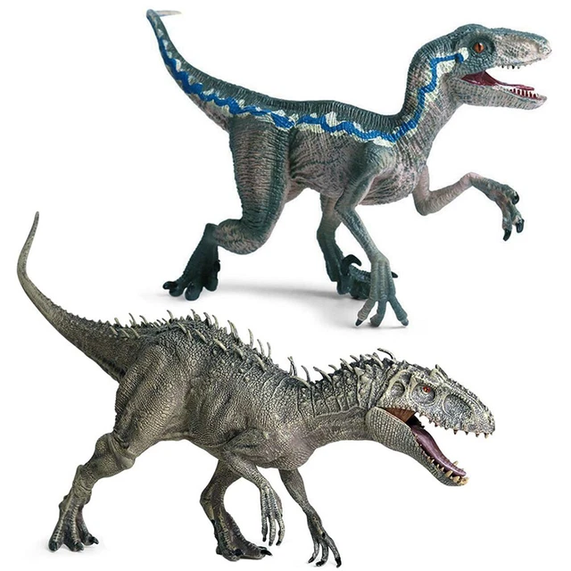 2X INDOMINUS REX VELOCIRAPTOR Jurassic Dinosaurier World Figur Modell ...