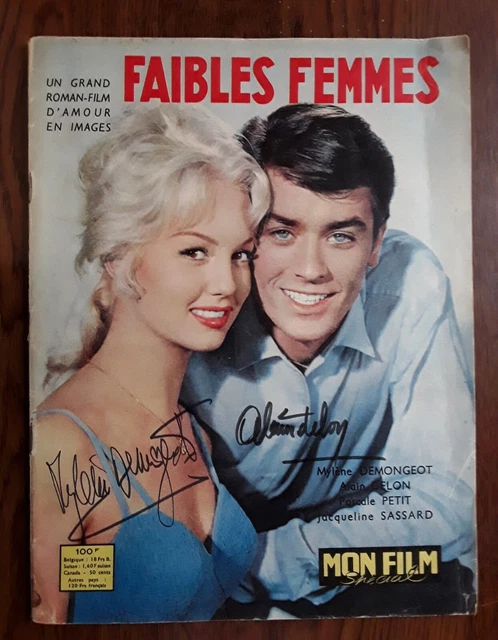 AUTOGRAPH ALAIN DELON Mylène Demongeot Roman photos signed very rare dedication £212.63 ...