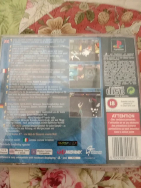 MORTAL KOMBAT 4 PS1 Playstation 1 PS1 PAL RARE GAME Disk And Back Of ...