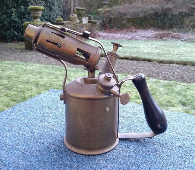 VINTAGE SWEDISH MAX Sievert Brass Parrafin Blowlamp / Blowtorch Model ...