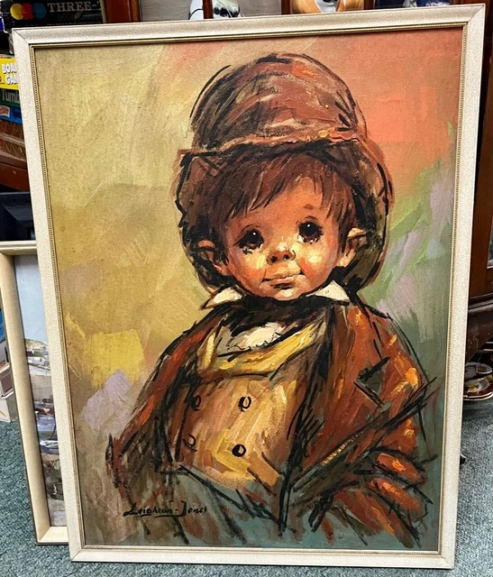 ORIGINAL BARRY LEIGHTON Jones Oil on Board, Urchin With Top Hat, 1960's ...