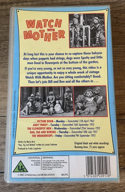 RARE WATCH WITH MOTHER +Andy Pandy, Bill & Ben, Weed, VHS Video Tape £8 ...