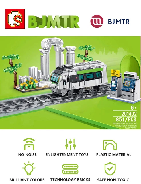 SEMBO BLOCK 201402 BJMTR Train/Zug mit Station Klemmbausteine ...