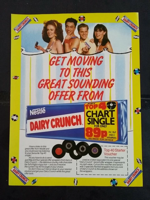 NESTLE DAIRY CRUNCH - 1980's Magazine Advert #B5053 £4.99 - PicClick UK