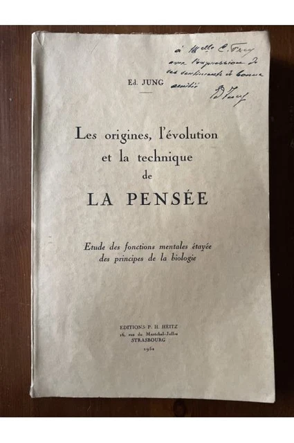 LES ORIGINES, L'ÉVOLUTION et la technique de la Pensée Ed. Jung EUR 29 ...