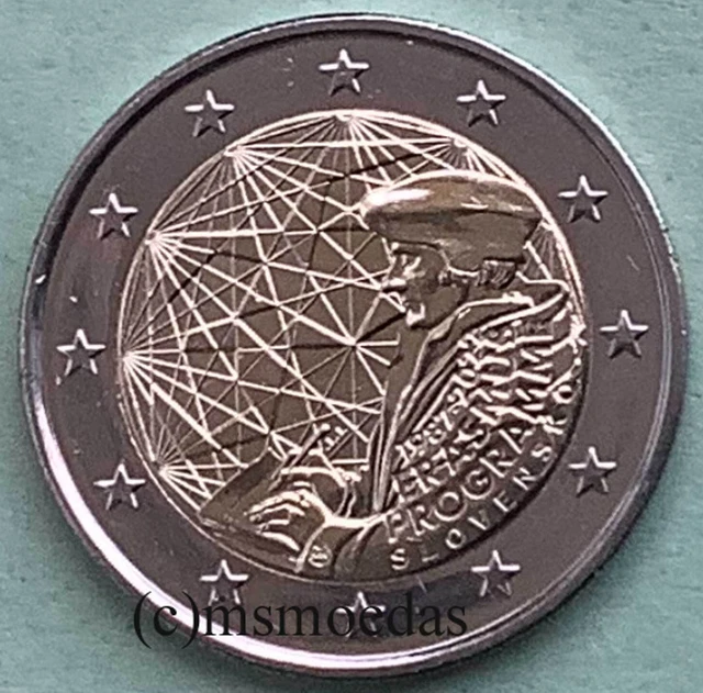 SLOWAKEI 2 EURO Gedenkmünze 2022 Erasmus-Programm Euromünze ...