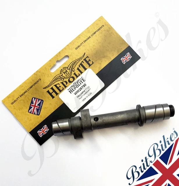 GENUINE HEPOLITE TRIUMPH T120 3134 Pro Inlet Camshaft - 70-3134 Made In ...