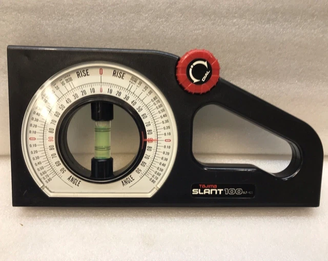 TAJIMA SLANT SLT-100 Angle Meter Dual Scale Rotary Pitch Finder Level ...