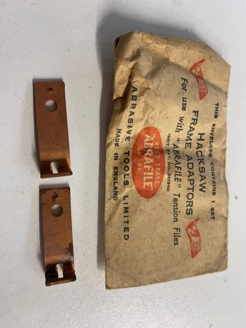 ABRAFILE HACKSAW FRAME ADAPTORS CLIPS TENSION FILES SAW FRAME vintage ...