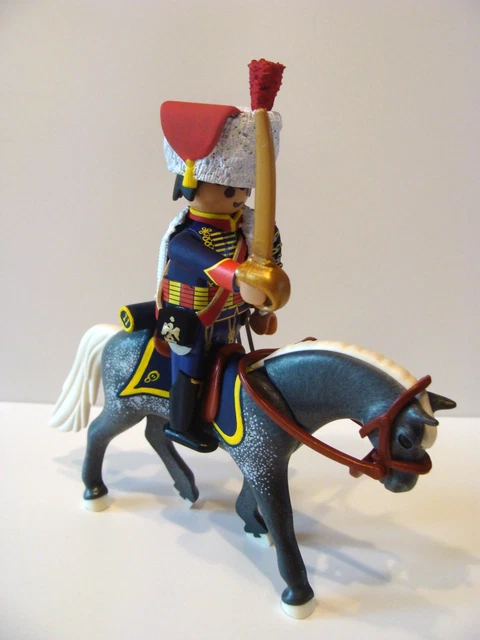 PLAYMOBIL CUSTOM Napoléon cavalier cie d'élite du 11ème régiment de ...