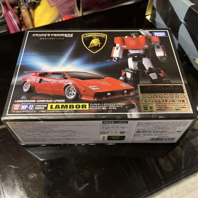 TRANSFORMERS MP-12 LAMBORGHINI Countach LP500S Rojo Robot Coche Figura ...