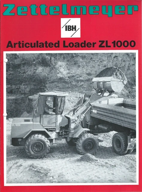 EQUIPMENT BROCHURE - Zettelmeyer - ZL 1000 - Wheel Loader - c1979 ...