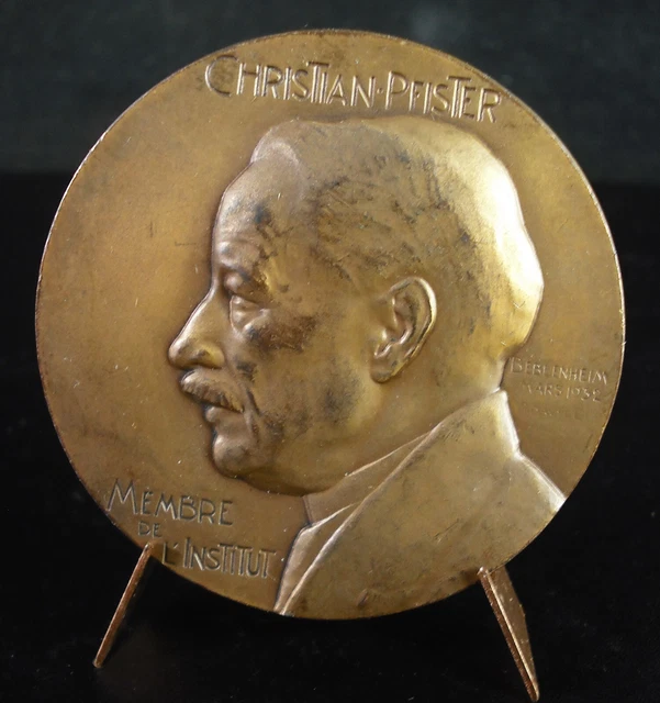 MÉDAILLE CHRISTIAN PFISTER Historien Médiéviste Daviel 1932 Beblenheim ...