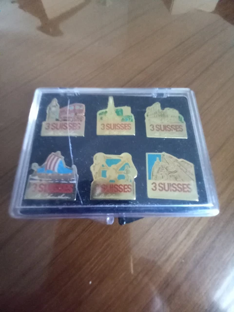 PIN'S COLLECTION COMPLÈTE 3 SUISSES Le Chouchou de 1992 dans son coffret EUR 5,00 - PicClick FR