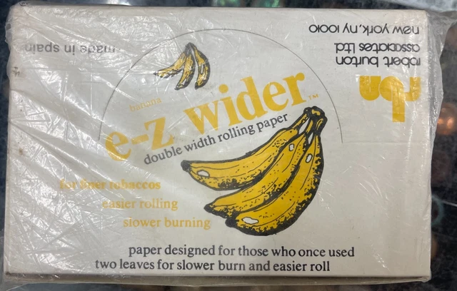 RARE VINTAGE E-Z Wider Double Banana Rolling Papers - Full Box of 25 ...