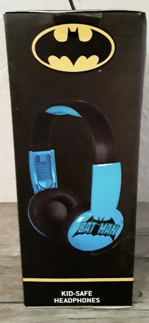 DC BATMAN KID Safe Headphones with Volume Limiting Technology! New In ...