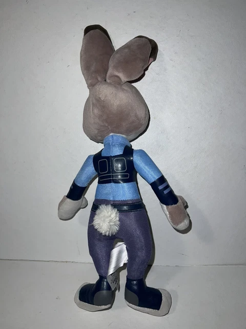 DISNEY STORE ZOOTOPIA Judy Hopps Plush Police Officer Cop Bunny Rabbit ...
