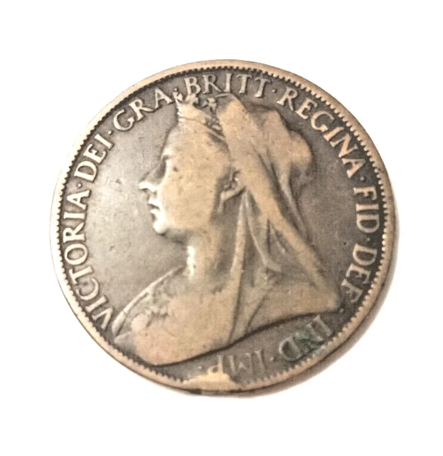 MONETA VICTORIA DEI Gra Britt Regina Fid Def Ind Imp ONE PENNY 1897 ...
