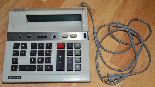 VINTAGE SHARP CS-2115 12 Digit Desktop Calculator Working Calculating ...