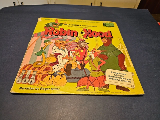 WALT DISNEY STORY and Songs From Robin Hood Disneyland Records LP 3810 ...