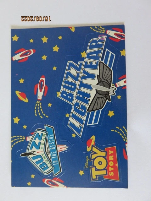 TOY STORY STICKERS Card- Buzz Lightyear - 2 Of 8 Skybox/Disney/Sega ...