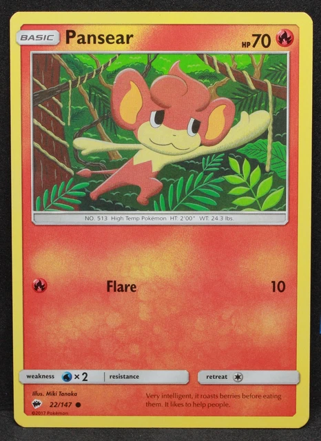 PANSEAR 22/147 SM - Burning Shadows Normal Common Pokemon - LP1 £2.05 ...