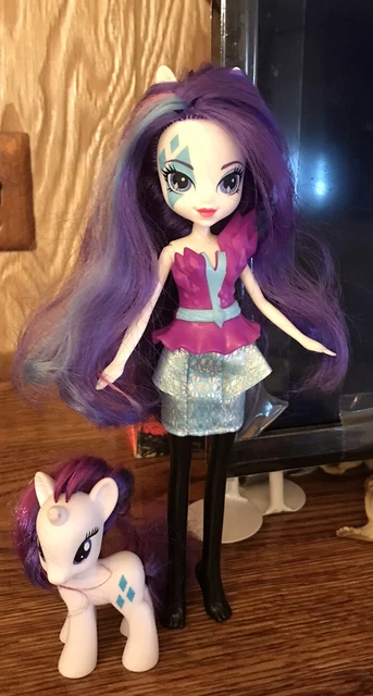 MY LITTLE PONY Equestria Girls Rainbow Rocks Rarity Doll 2014 & 2010 ...