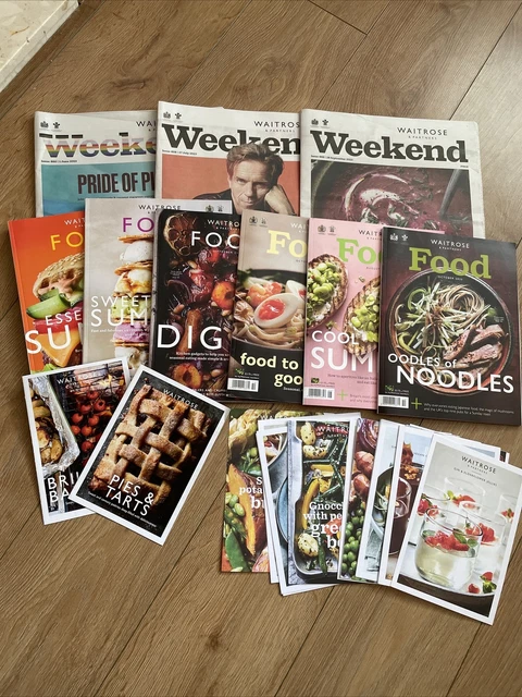WAITROSE WEEKEND NEWSPAPERS Food Magazines Cooking Recipe Cards ...