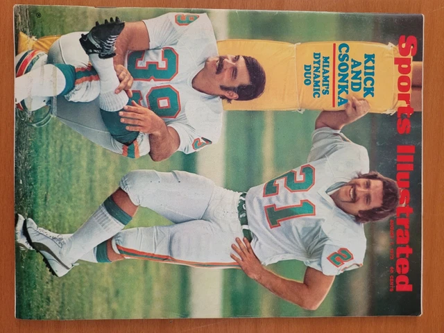 1972 MIAMI DOLPHINS Kiick Larry Csonka Famous Finger Sports Illustrated ...