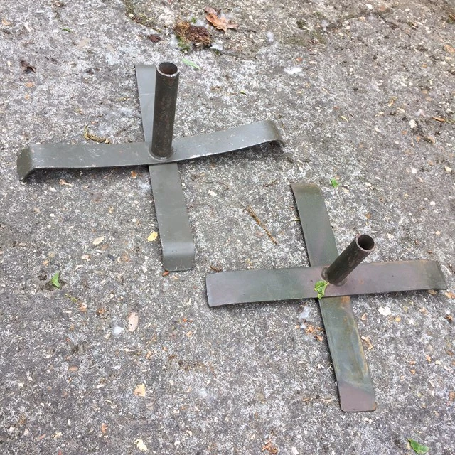 BRITISH ARMY SURPLUS Issue Green Folding Cam Net Pole Hard Stand Metal ...