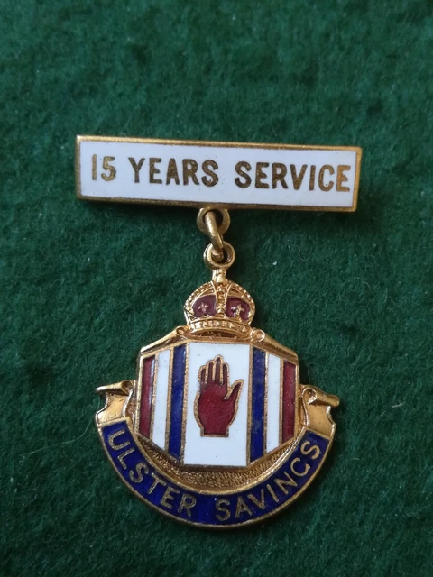 WW2 ULSTER SAVINGS 15 Year Service Badge, Home Front. £18.00 - PicClick UK