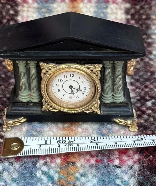 VINTAGE ANTIQUE MINIATURE quartz clocks Ex set Franklin Mint repro 1988 ...