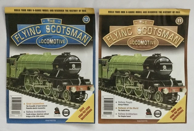 HACHETTE THE FLYING SCOTSMAN LOCOMOTIVE MODEL MAGAZINES issues 11 and ...
