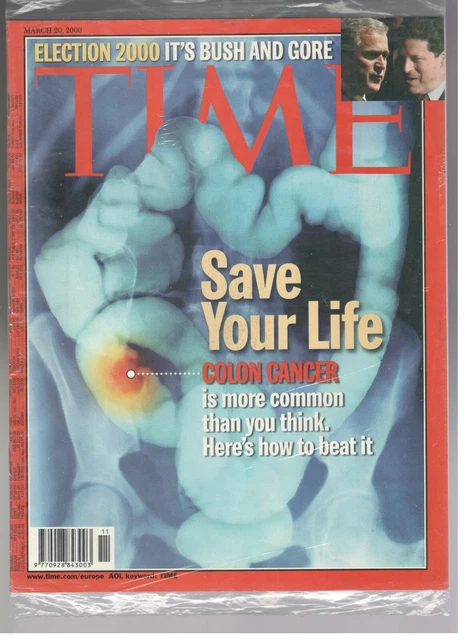 NOUVEAU SEALED TIME Magazine March 20 2000 Save Votre Life Colon Cancer ...