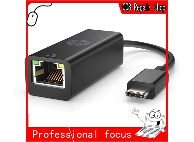 HP USB-C TO RJ45 Ethernet Adapter - Gigabit 10/100/1000Mbit - Tablet ...