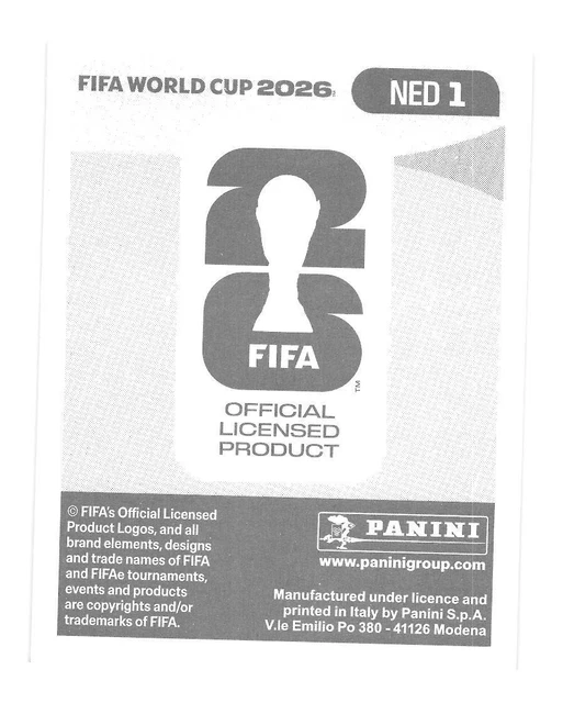 PANINI FIFA WM 2026 World Cup Sticker Netherlands NED 1 Logo Wappen ...