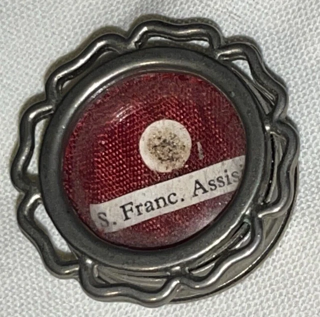 RARE VINTAGE CATHOLIC 1st CLASS ST. FRANCIS OF ASSISI RELIC RELIQUARY £ ...