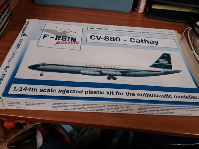 F+RSIN KIT MODELLO aereo non assemblato CV-880 Cathay 1:144 kit ...