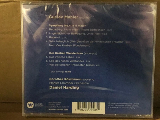 MAHLER SYMPHONY NO.4 3 Lieder from Des Knaben Wunderhorn CD Essential ...