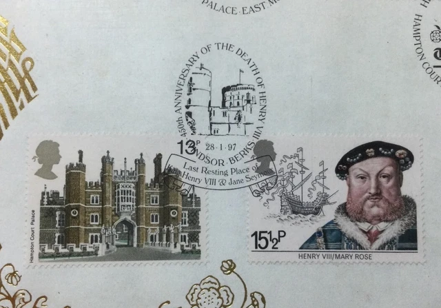 FRAMED ROYAL MAIL FDC Henry VIII and Six Wives Stamps 1997 £15.00 ...
